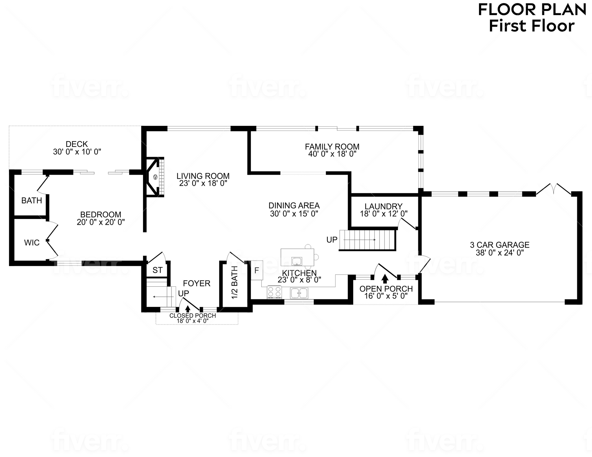 3D rendering with furnishings plus exterior – 3D My Rental